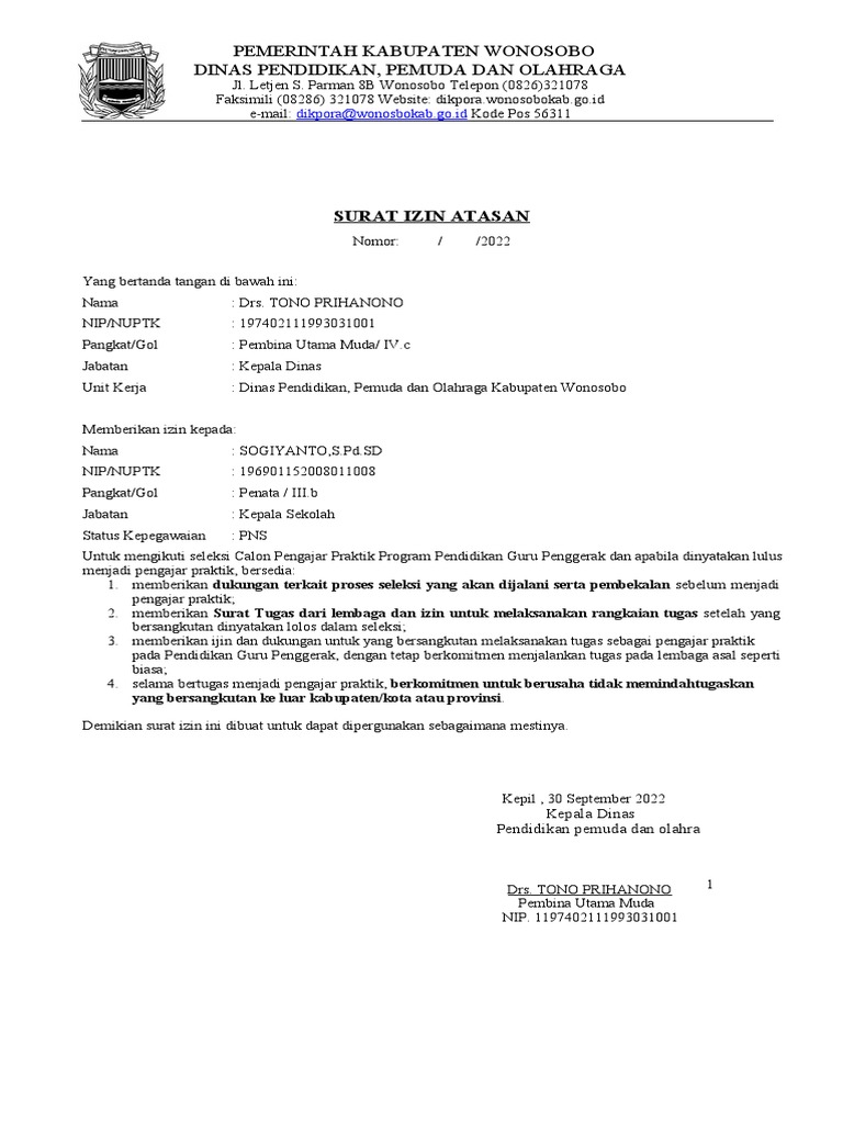 Izin Atasan CPP 8 v1 | PDF | Karier & Perkembangan | Kesehatan Holistik