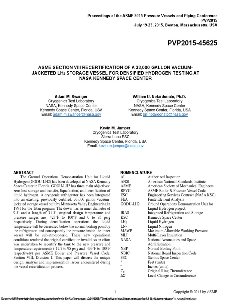 Swanger, Adam M. - Notardonato, William U. - Jumper, Kevin M. - (ASME ...