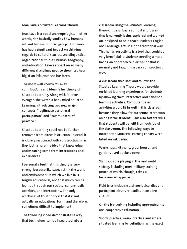 Jean | PDF | Constructivism (Philosophy Of Education) | Behavioural Sciences