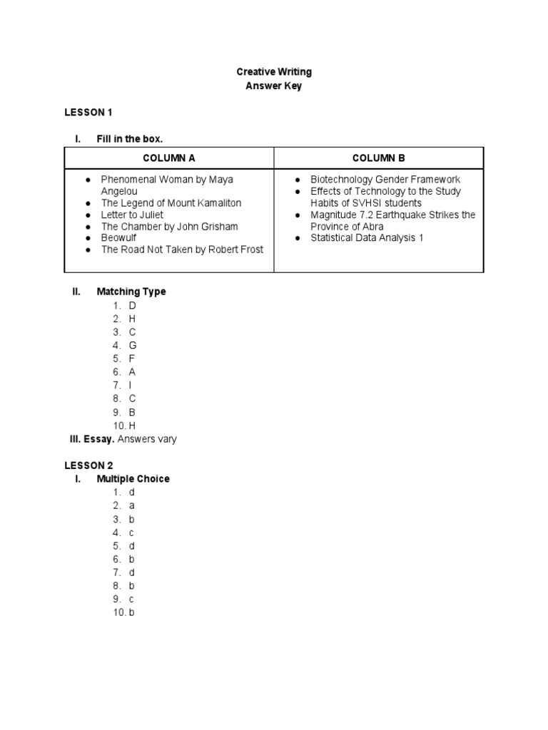 Answer Keys | PDF | Phonaesthetics | Rhythm And Meter