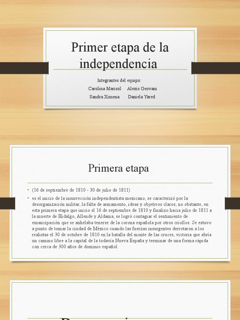 Primera Etapa de La Independencia | PDF | México | Antiguas colonias ...