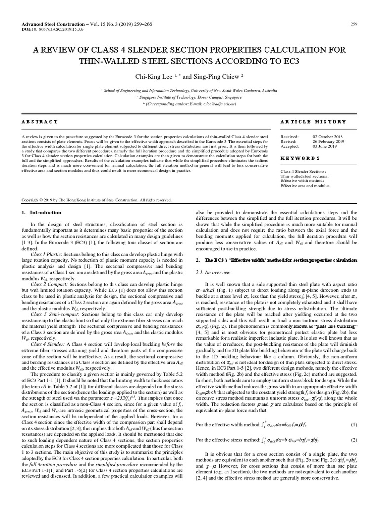Effective Section Modulus | Download Free PDF | Bending | Buckling