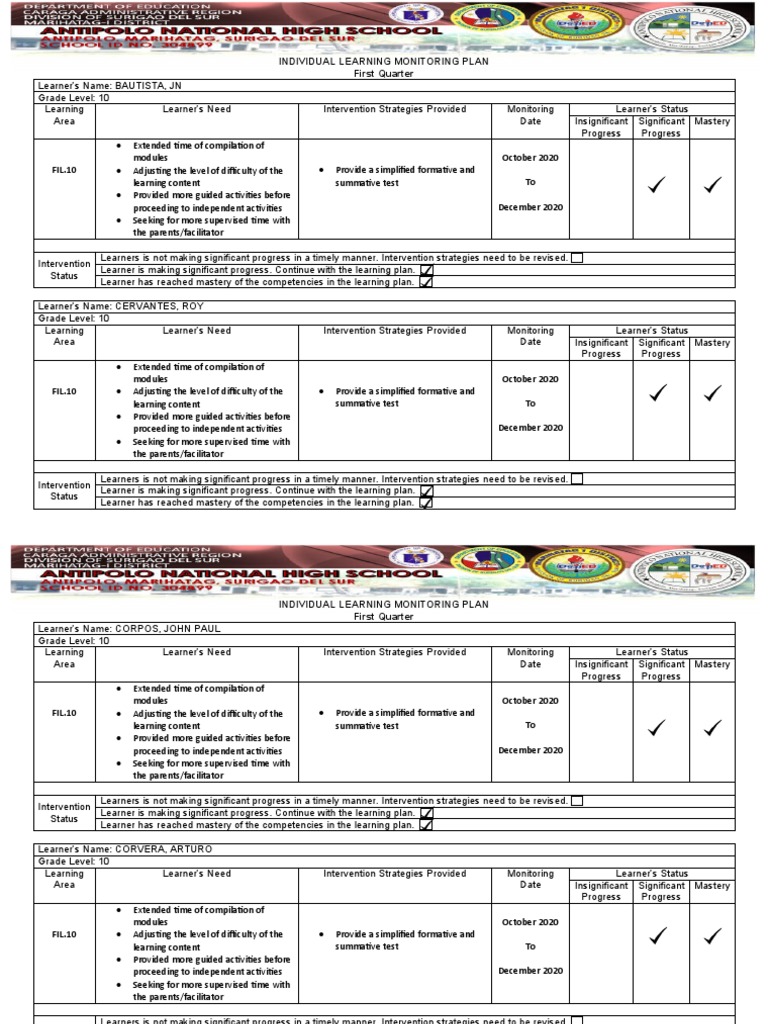 Ilmp Grade 10 | PDF | Learning | Neuropsychology