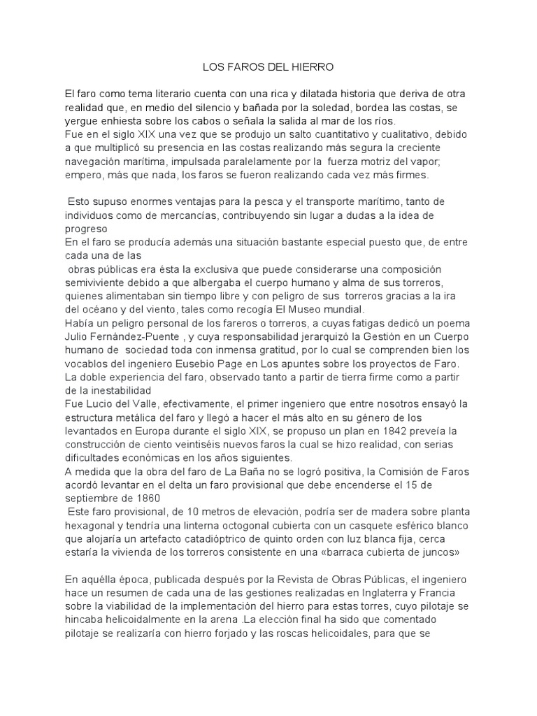 Historia de los Faros y Puentes Metálicos | PDF | Puente | Transporte ...