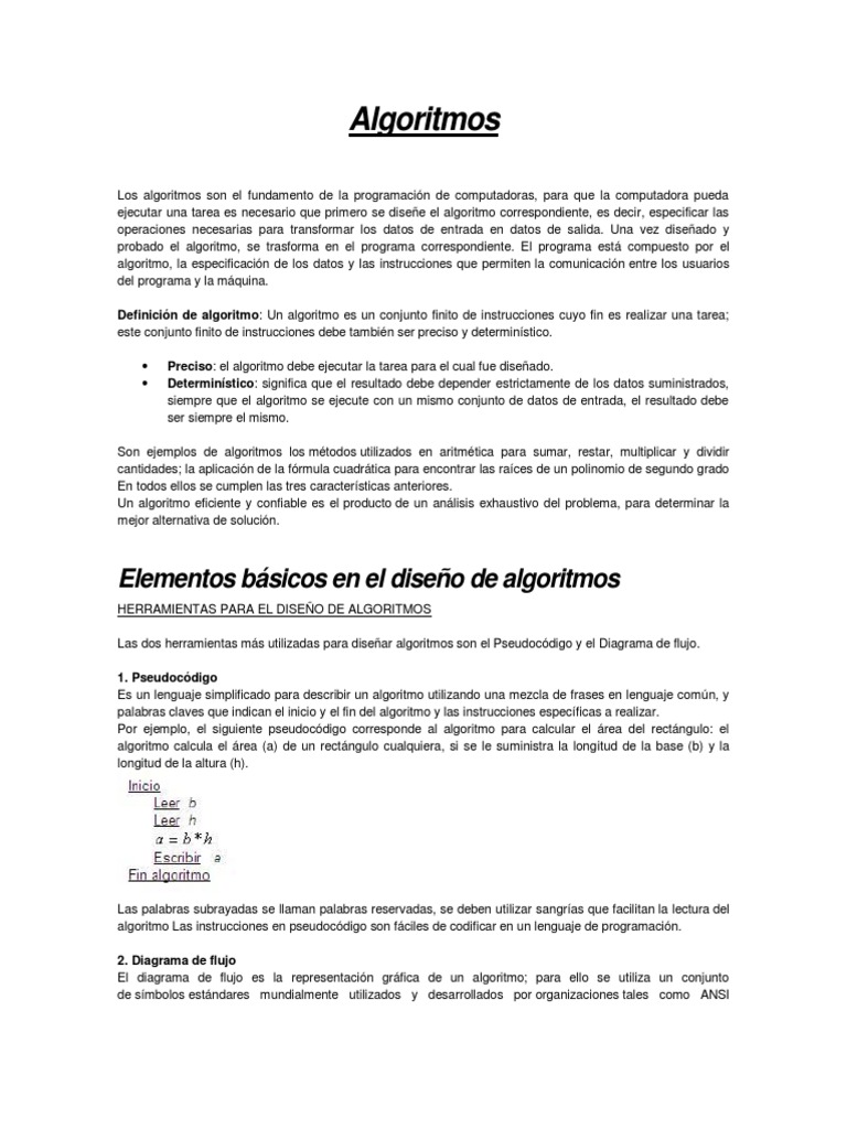 Algoritmos | PDF | Algoritmos | Lenguaje de programación