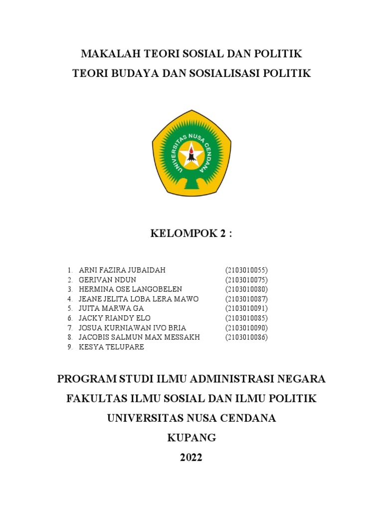 Makalah Teori Sosial Dan Politik | PDF