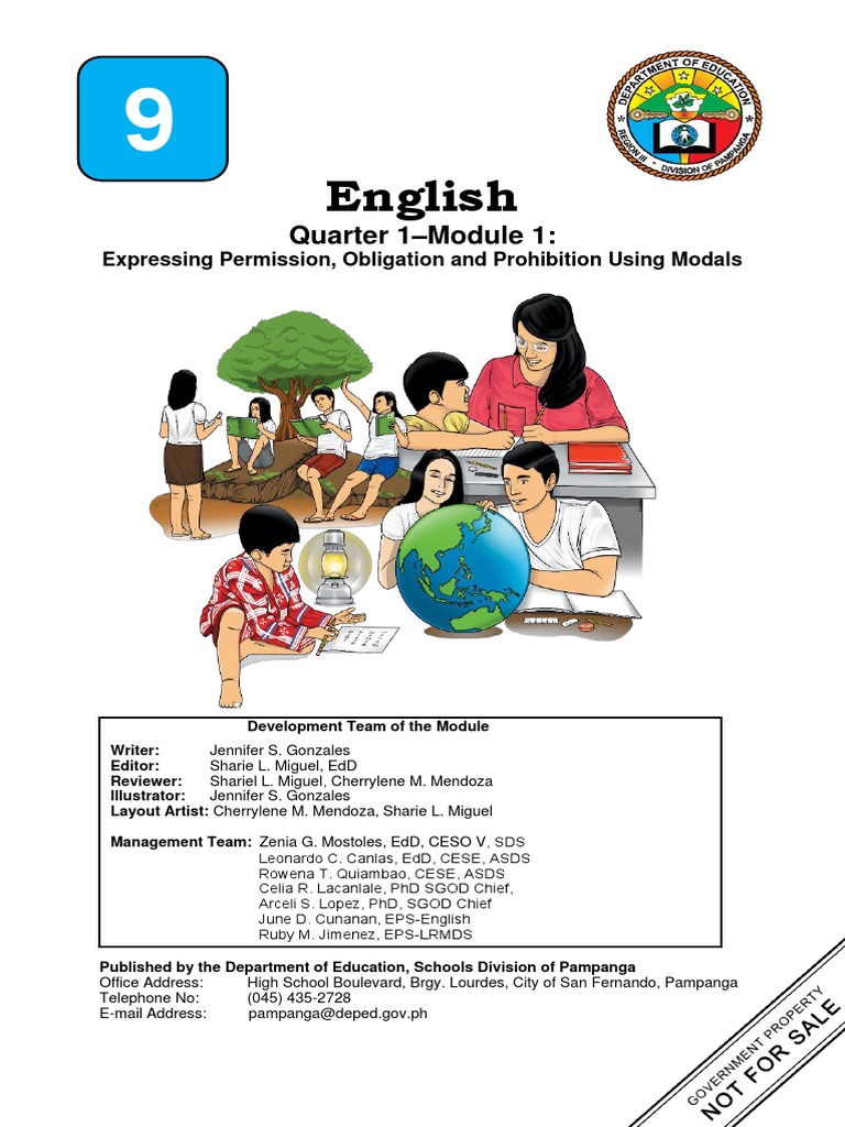 English9 - q1 - Mod1 - Express Permission Obligation and Prohibition Using Modals | PDF | Career ...