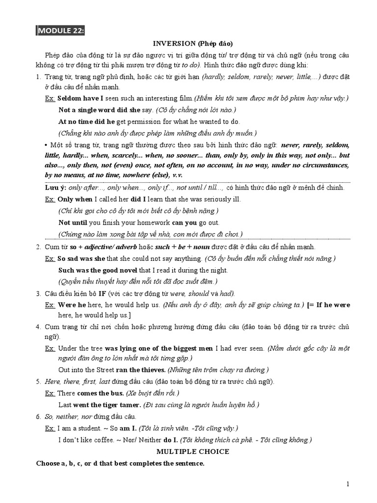 MODULE 22 Phép đảo | PDF