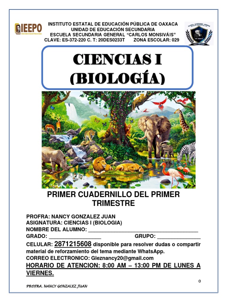 Primer Cuadernillo de Ciencias I | PDF | Biología | Ecosistema