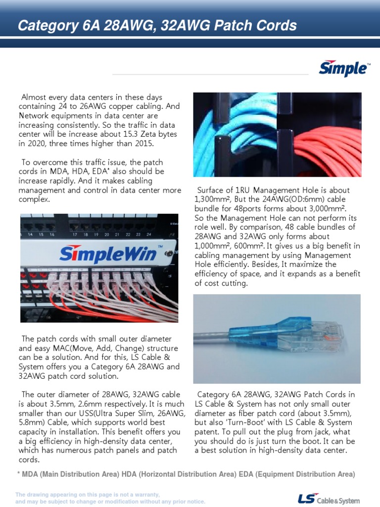 28AWG 32AWG Patch Cord - White Paper - ENG | PDF | Data Center ...