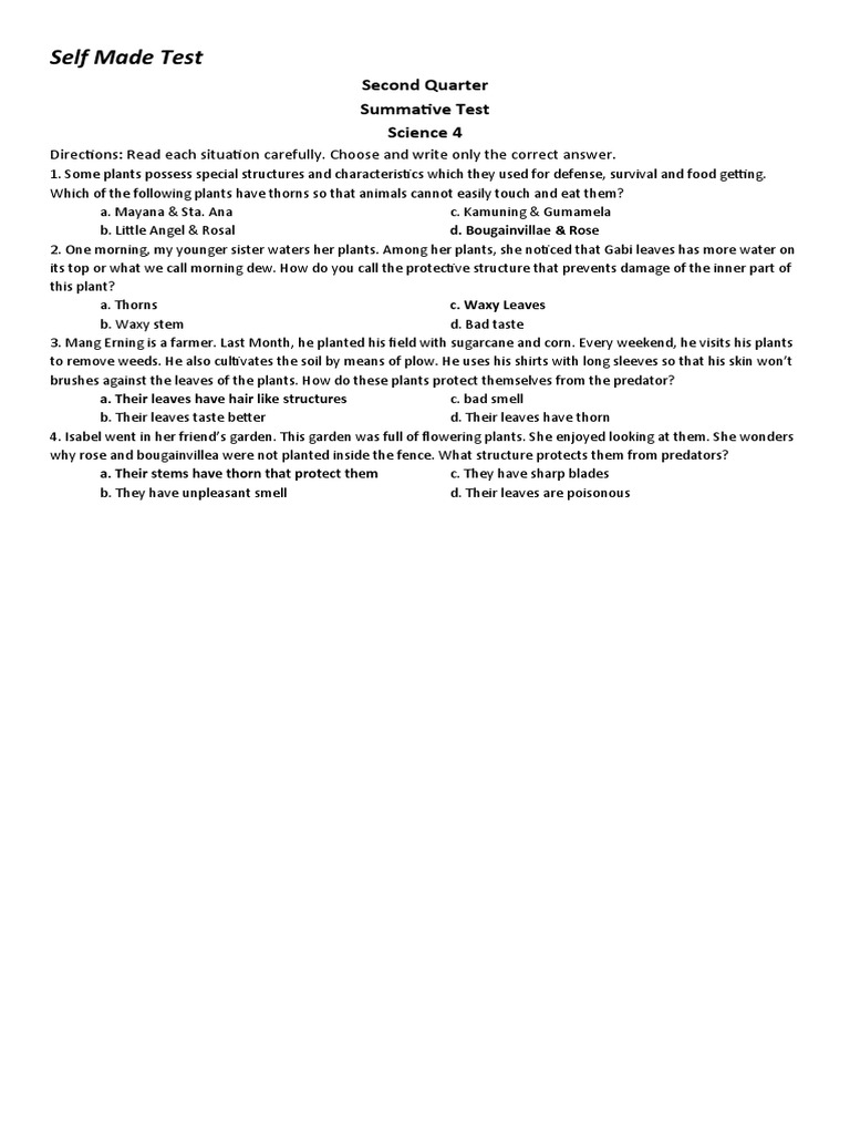 Self Made Test | PDF