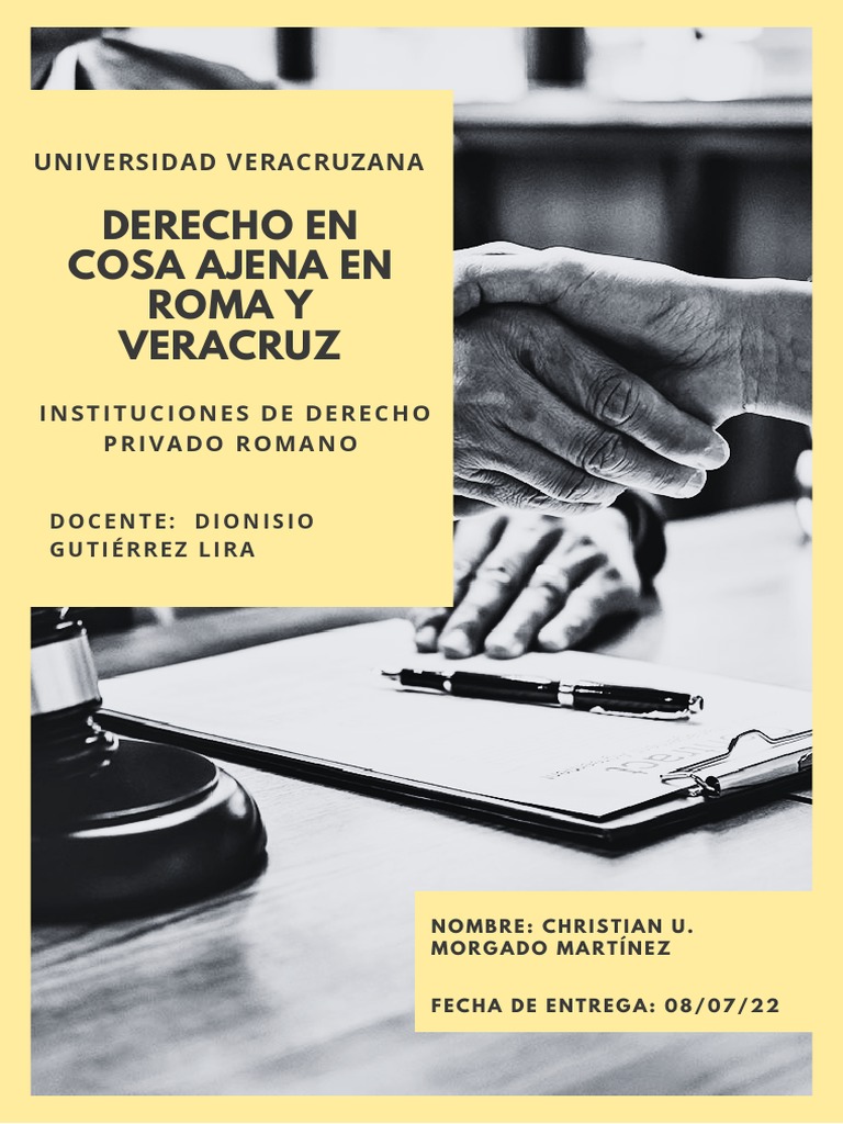 Derecho Romano | PDF | Ley de hipotecas | Propiedad