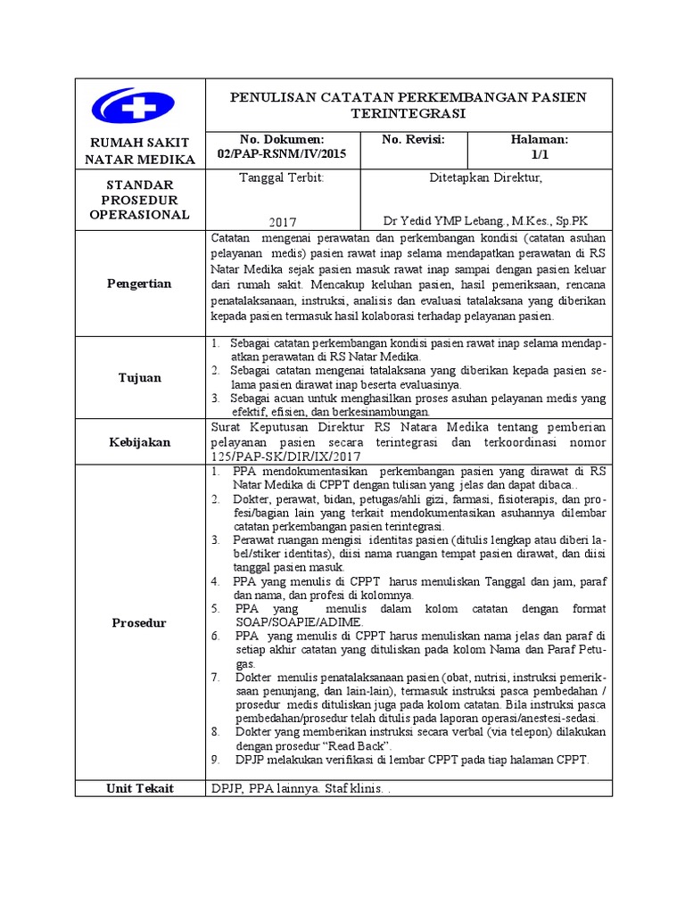 Sop Penulisan CPPT | PDF