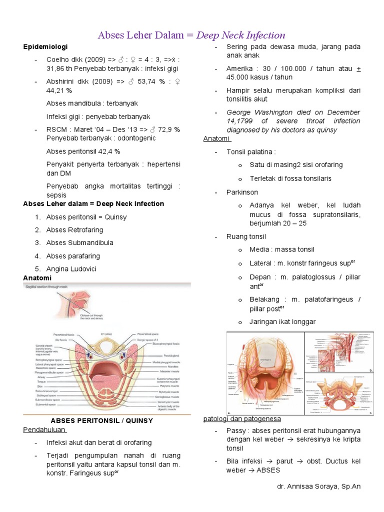 Abses Leher Dalam: Epidemiologi dan Penanganan | PDF