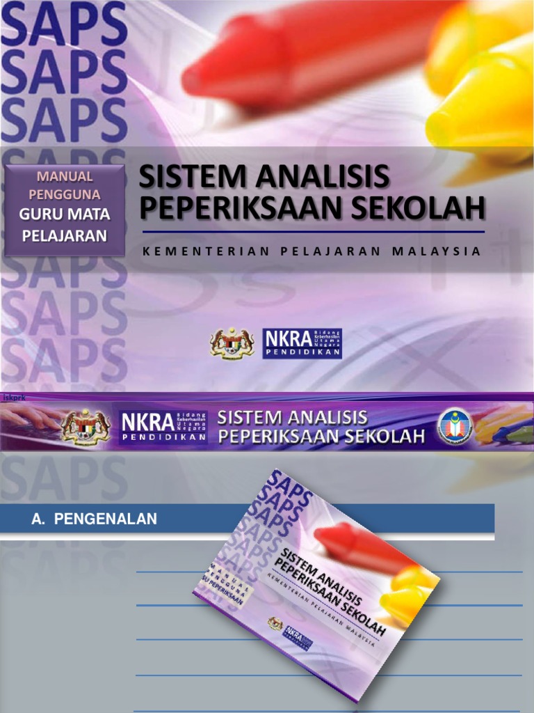 Saps Gurump SAPS SISTEM ANALISA PEPERIKSAAN SEKOLAH | PDF