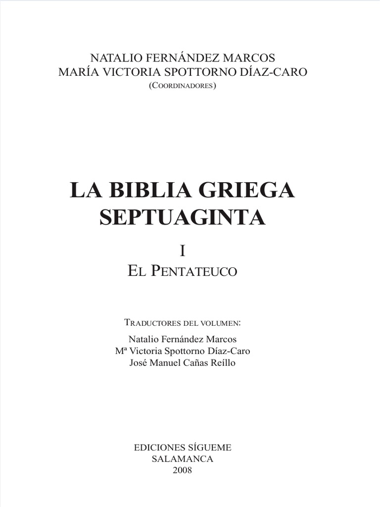 La Biblia Griega Septuaginta I | PDF | Septuaginta | Biblia