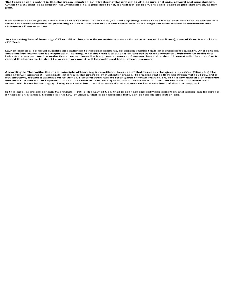 The Teacher Can Apply It in The Classroom Situation by Introducing The Principles of Pleasure ...