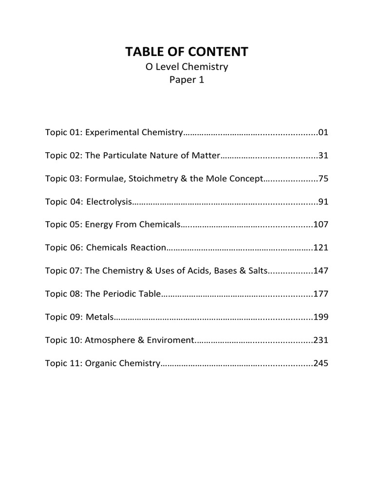 O Level Chemistry P1-1 | PDF | Chemistry | Materials
