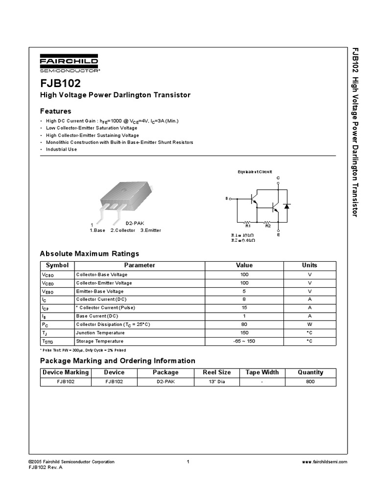 Datasheet | PDF | Bipolar Junction Transistor | Transistor