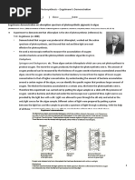 Theodor Engelmann - S Experiment | PDF | Photosynthesis | Chlorophyll
