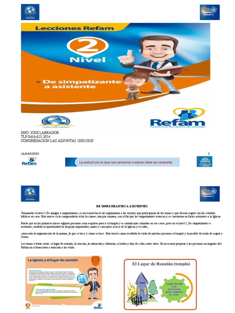 Refam Nro 02 | PDF | Oración | Cristo (título)