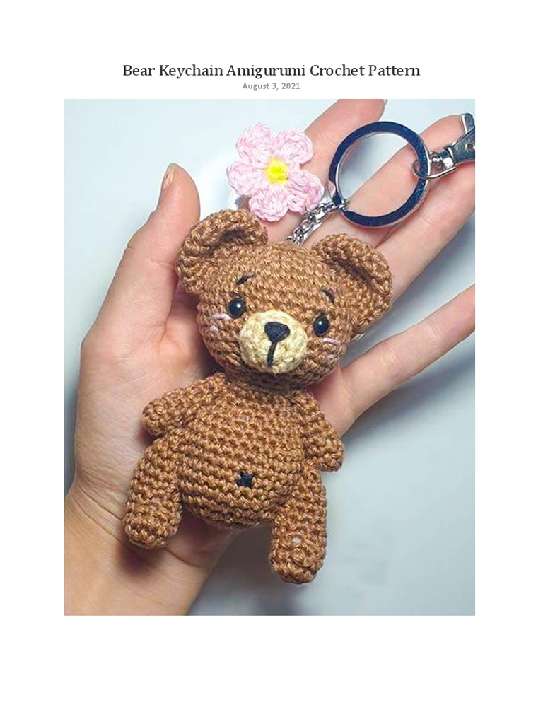 Bear Keychain Amigurumi Crochet Pattern | PDF
