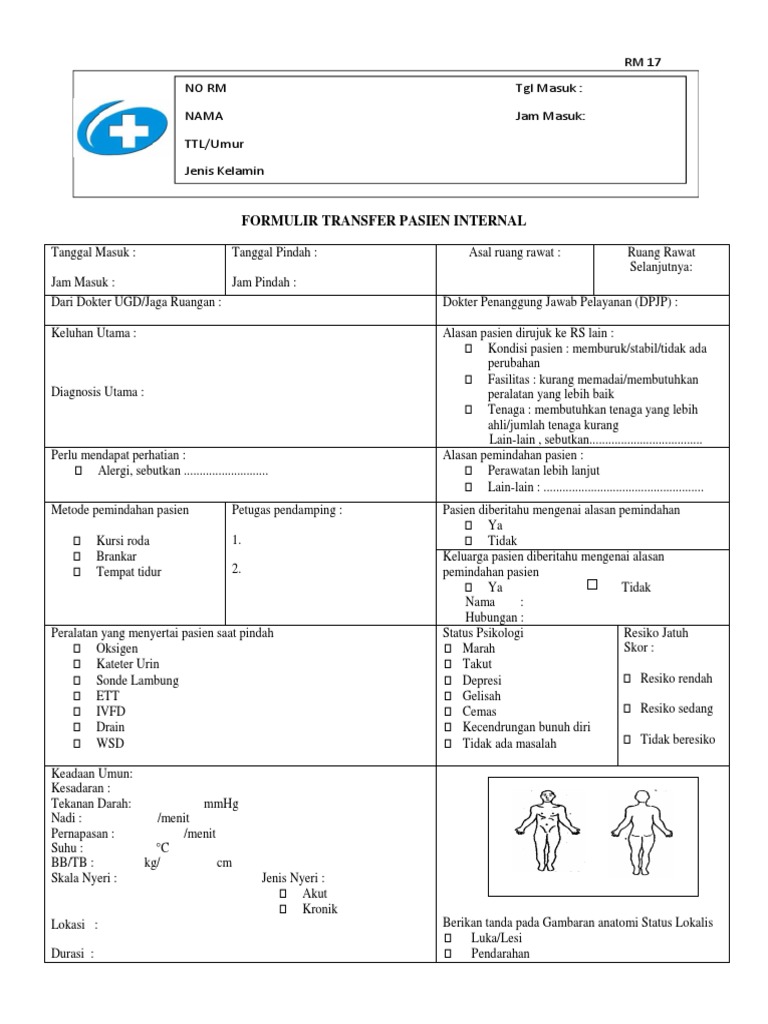 Formulir Transfer Pasien Internal | PDF