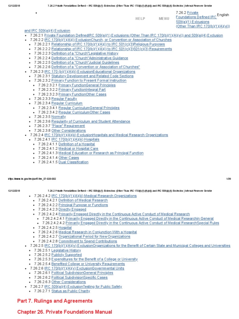 IRS - Private Foundations | PDF | 501(C) Organization | Internal Revenue Code