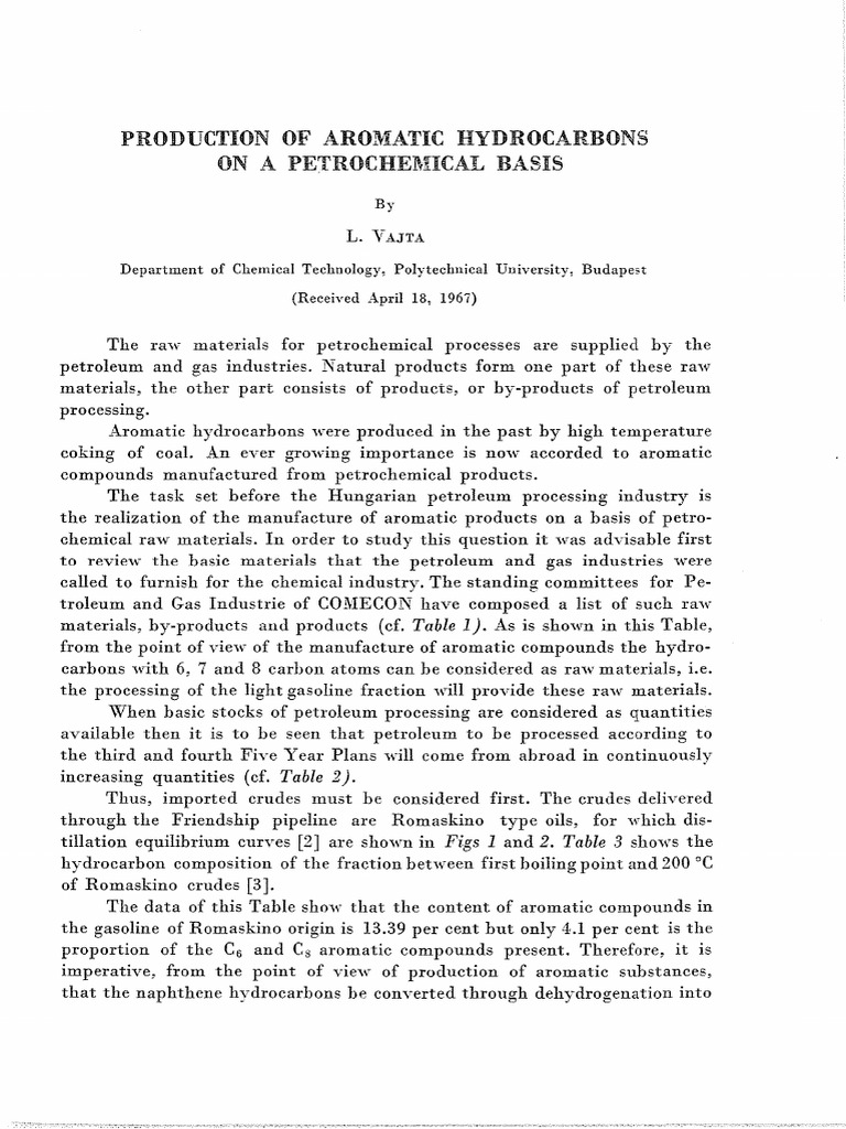 Produce Aromatics from Petroleum | PDF | Petroleum | Hydrocarbons