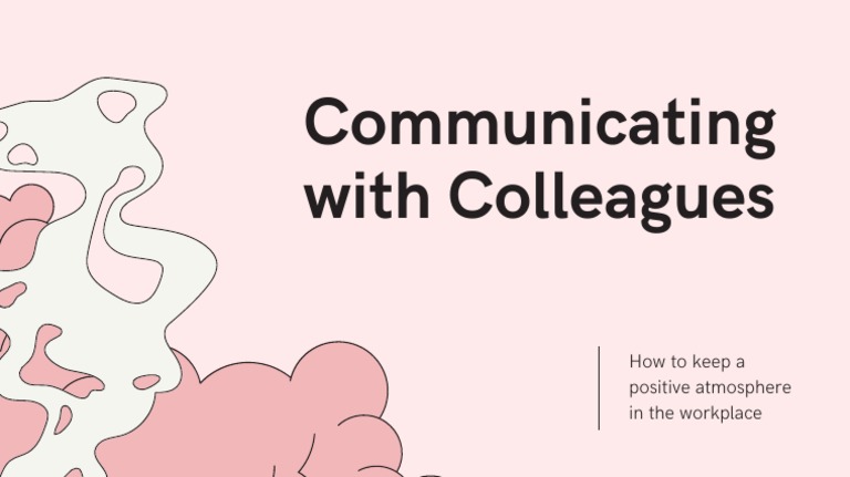 Pink Lined Illustration Communication Training Talking Presentation ...