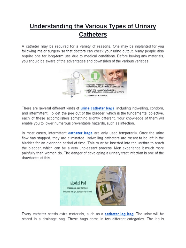 Types of Urinary Catheters Explained | PDF
