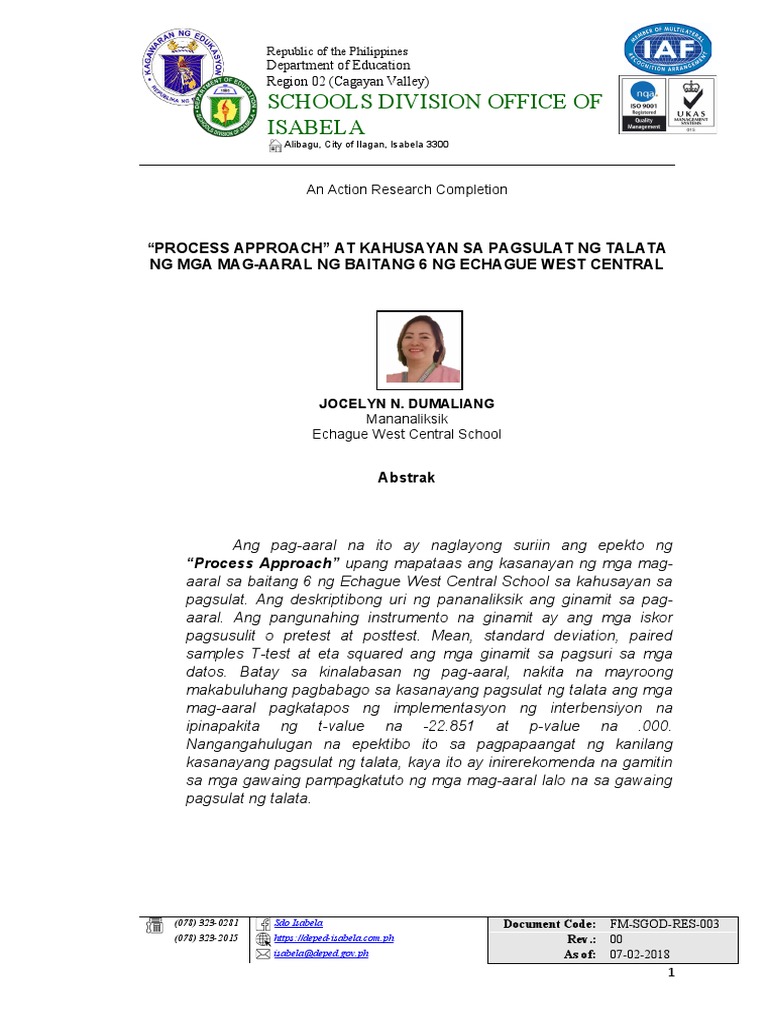 Filipino DUMALIANG JOCELYN Action Research Completion Template 2 ...
