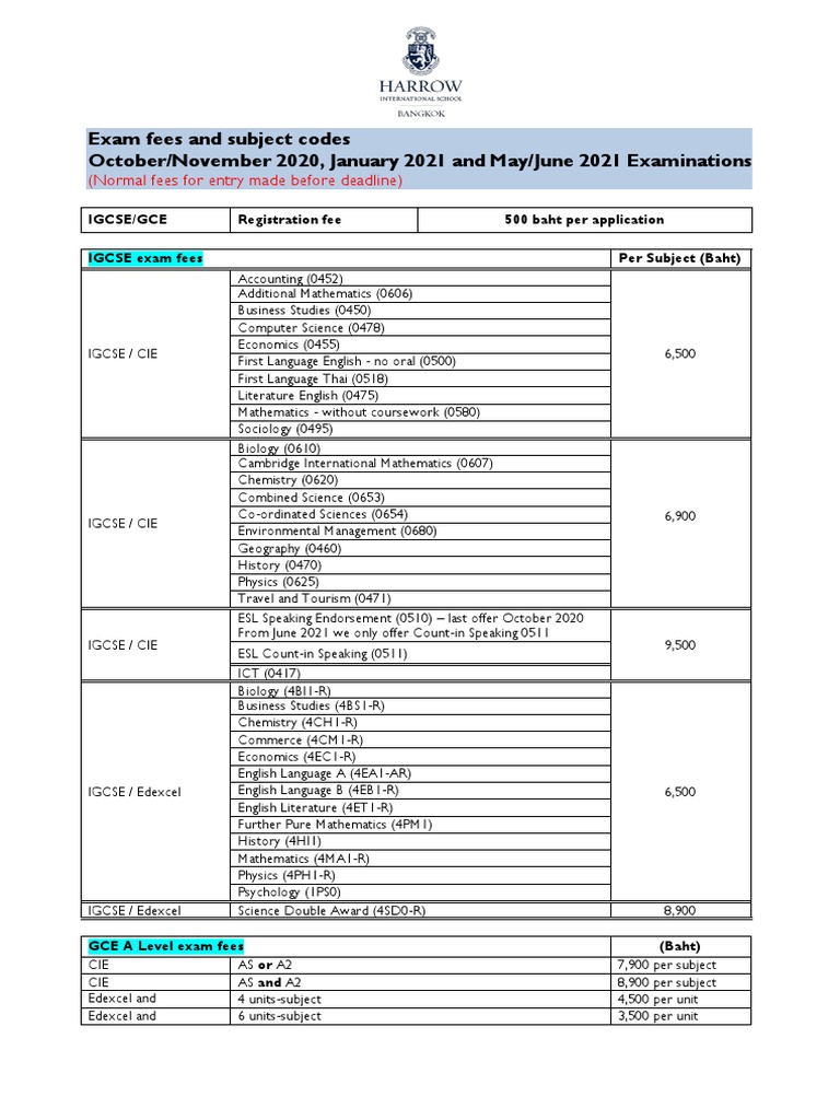 Fees_2020-2021_(updated_170920) | PDF | Fee | Student Assessment And ...