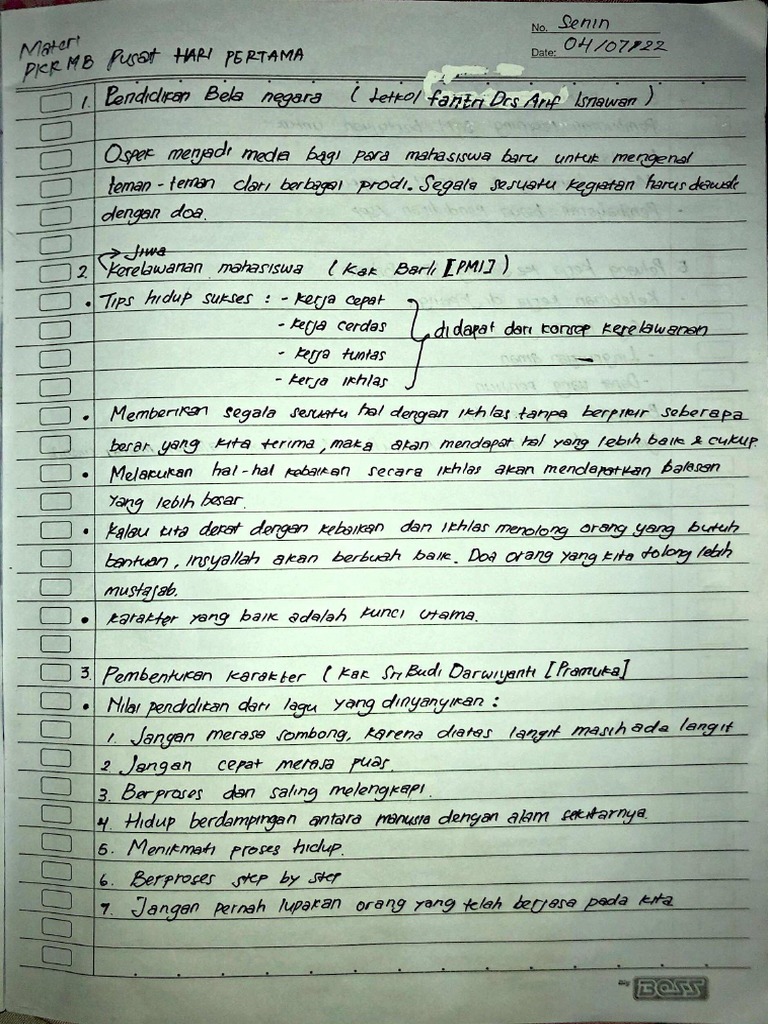 Nadia Elvaluna Sejati - D3 Fisioterapi - Resume PKKMB Pusat Hari ...