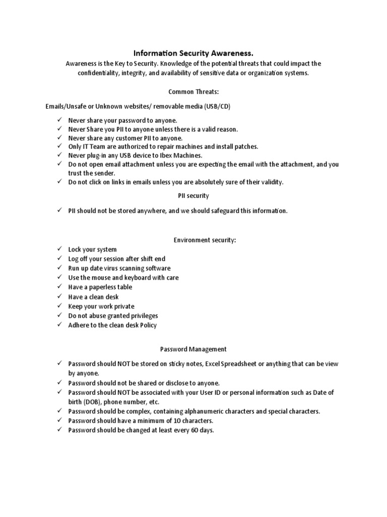 Information Security Awareness | PDF | Games & Activities