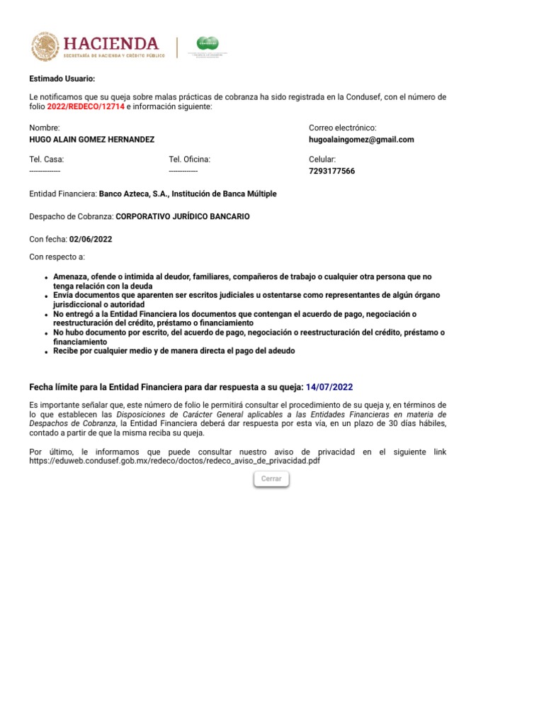 Imprimir Acuse | PDF | Derecho