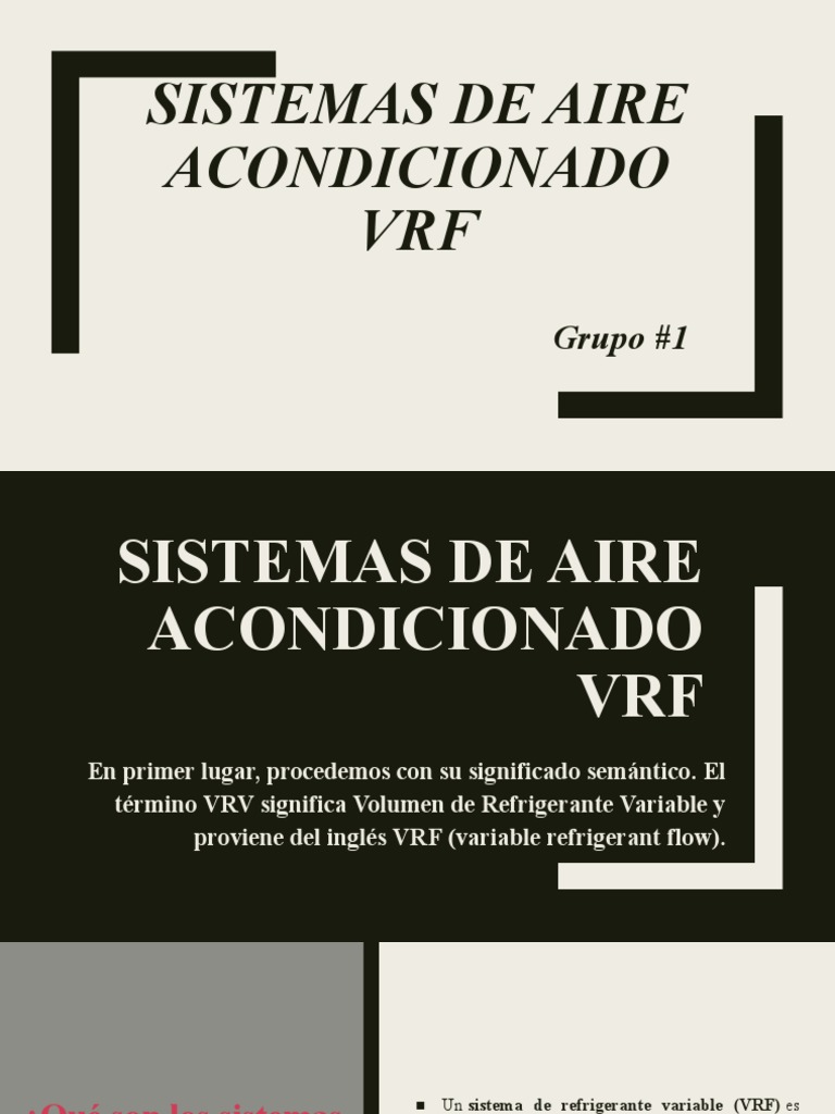 Sistemas de Aire Acondicionado VRF | PDF | Calor | Aire acondicionado