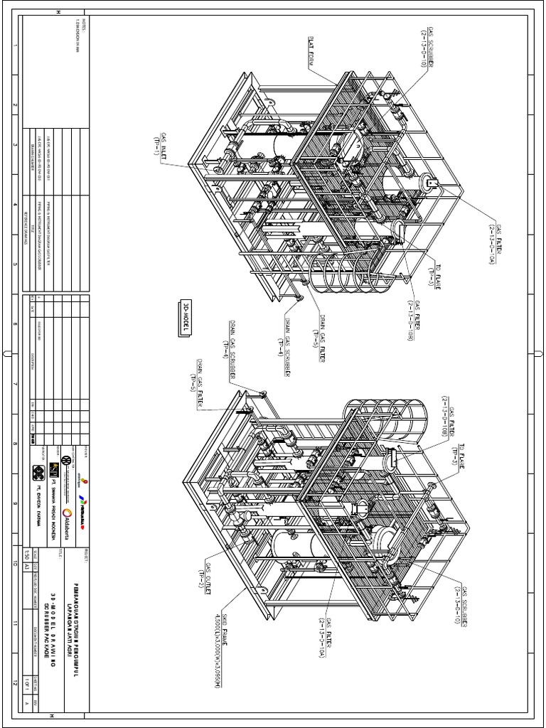 3D Model Drawing: Scrubber Package | PDF