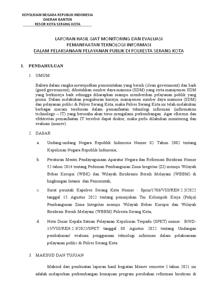 2d Lap Monev Pemanfaatan TI | PDF