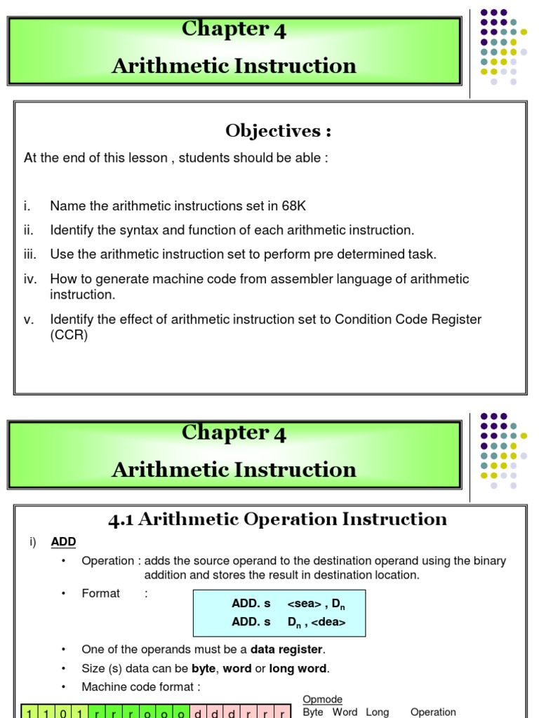 Chapter 4 - Arithmetric Operation Condition Codes Register (CCR) | PDF | Computer Architecture ...
