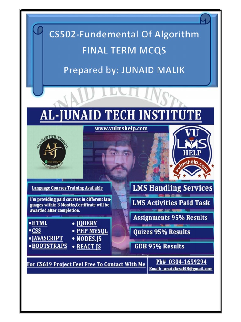 Cs502 Final Term Solved Mcqs by Junaid | PDF | String (Computer Science ... Cs502 Final Term Solved Mcqs by Junaid | PDF | String (Computer Science ...