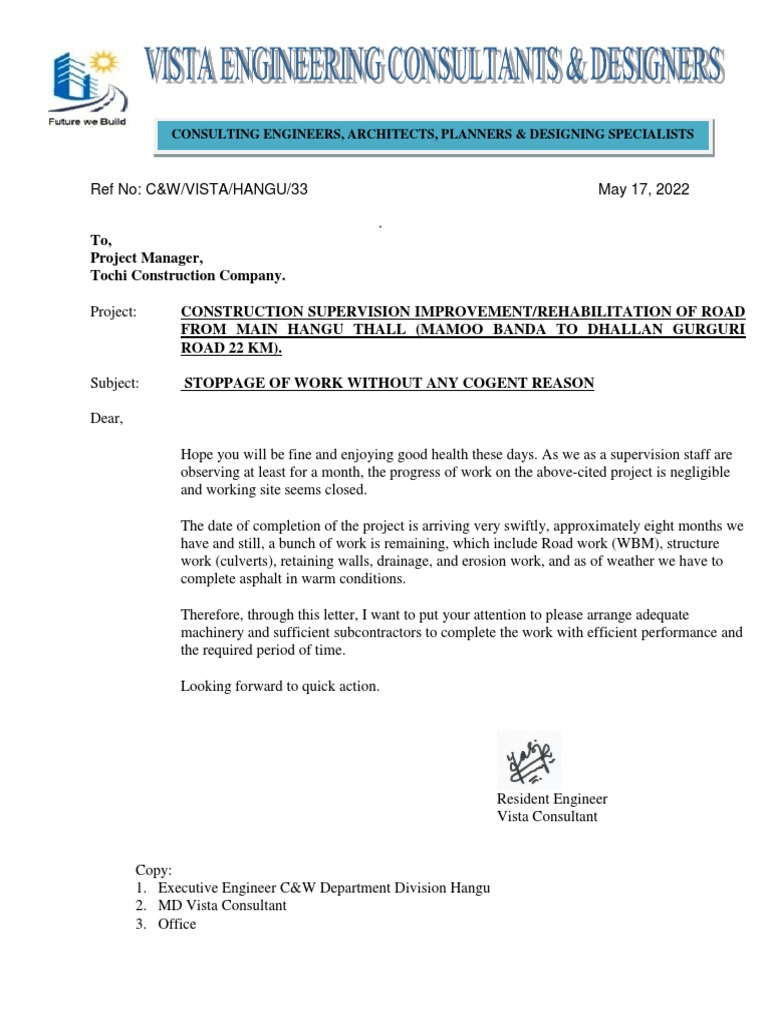 17 May-Slow Progress of Work | PDF