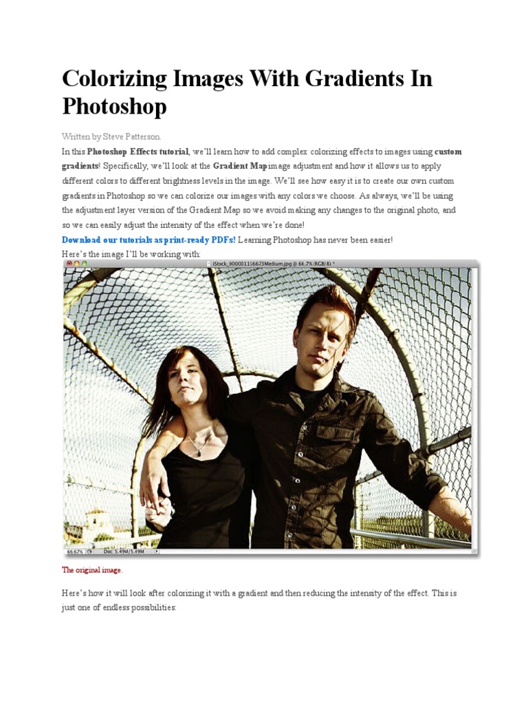 Colorizing Images With Gradients in Photoshop | PDF | Adobe Photoshop ...