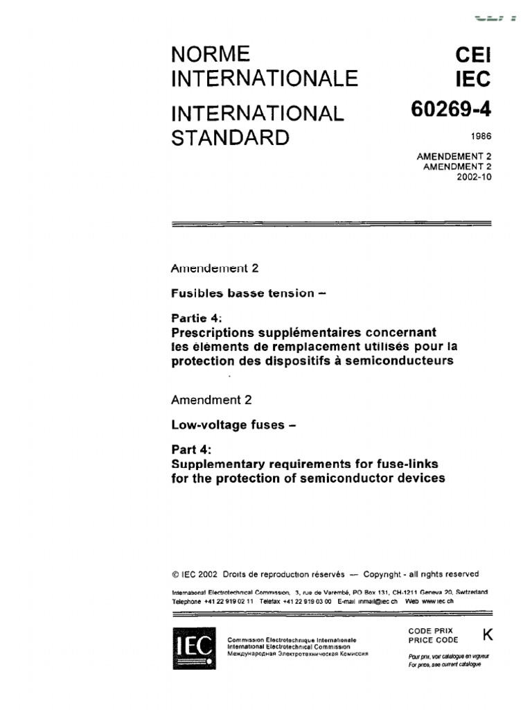 IEC 60269-4AMD 2-2002