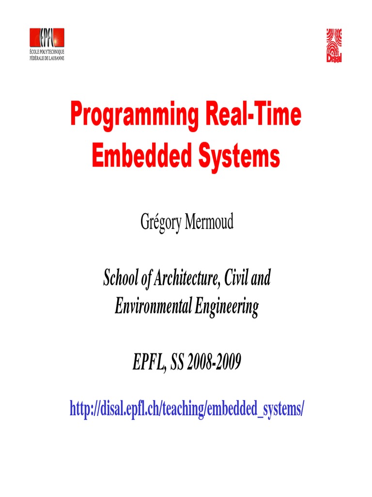 Programming Real-Time Embedded Systems - EPFL | PDF | Computer Data ...