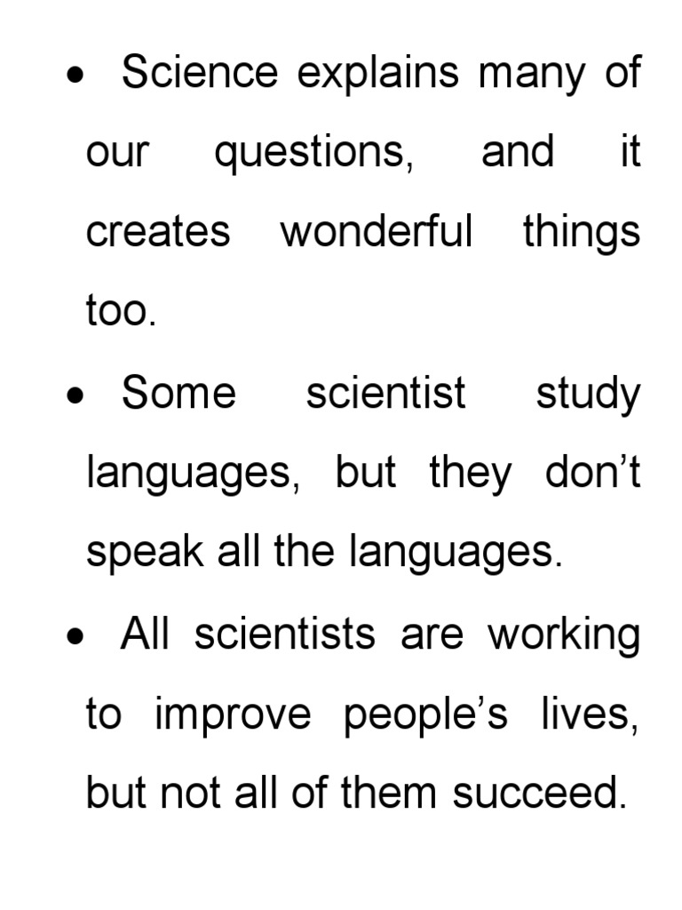 Science Explains Many of Our Questions | PDF | Career & Growth