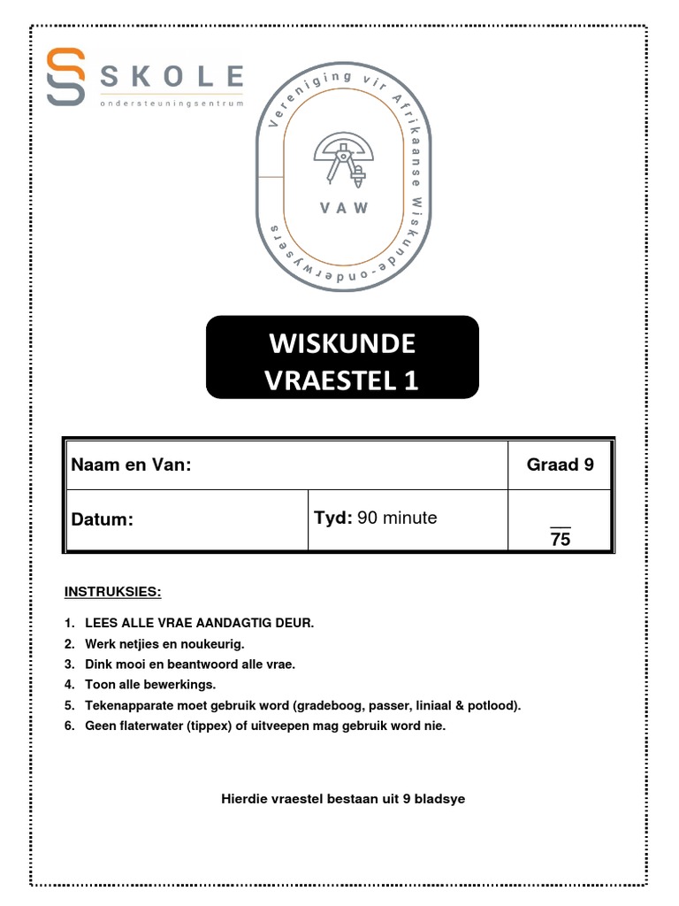 Gr9 - V1 - 2020 GSE | PDF