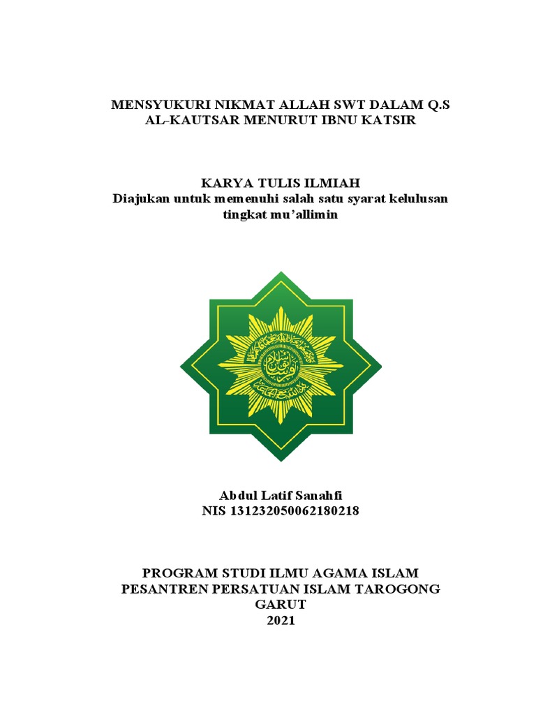 Contoh Karya Tulis Ilmiah Pdf