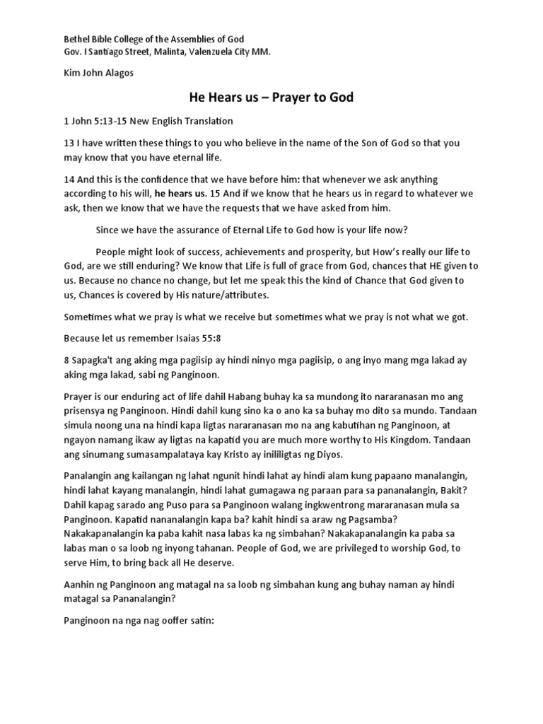 The Power of Prayer in Worship | PDF | Prayer | Religious Belief And ...