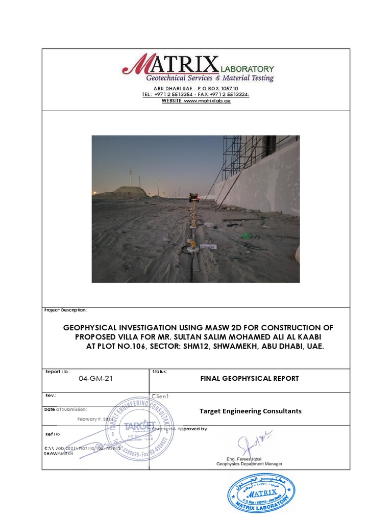 GEO REPORT Stamped | PDF | Reflection Seismology | Waves